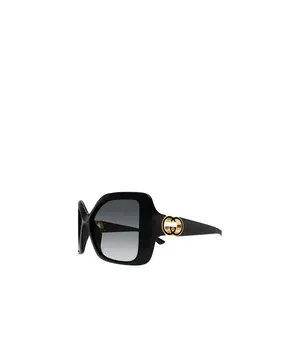 Gucci Square Frame Sunglasses With Logo Detail - Black