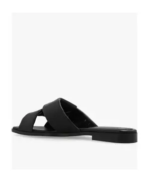 FERRAGAMO Knot Detail Slip-on Sandals - Black