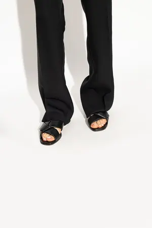 FERRAGAMO Knot Detail Slip-on Sandals - Black