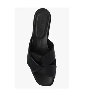 FERRAGAMO Knot Detail Slip-on Sandals - Black