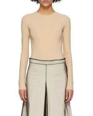 MAISON MARGIELA Long-sleeved Jersey Bodysuit - No