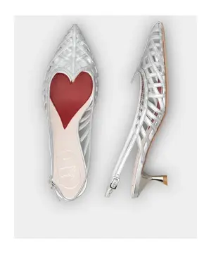 ROGER VIVIER Multistrap Slingback Pumps - Silver