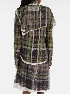 Acne Studios Checked Pussy-bow Blouse
