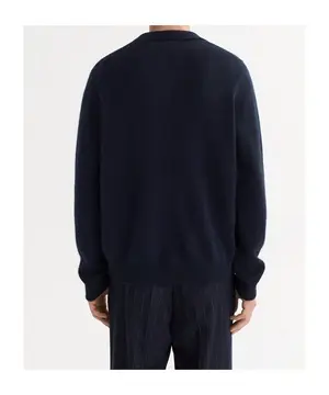 Soft Goat Cashmere Polo Sweater With V-neck