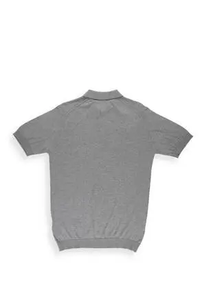 John Smedley Adrian Fine Knit Polo Shirt - Gray