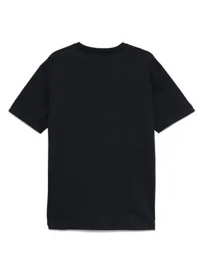 Giorgio Armani Logo Embroidered T-shirt - Blue