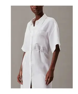 Calvin Klein Short Sleeve Belted Shirtdress