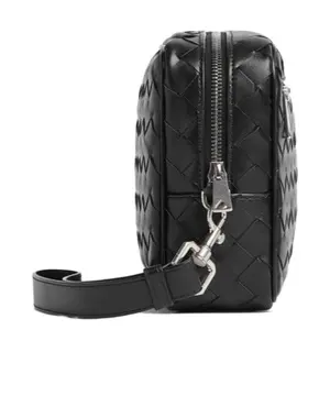 Bottega Veneta Intrecciato Zipped Handbag - Black