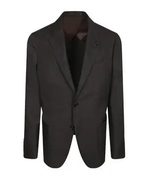 LARDINI Single-breasted Blazer - Black