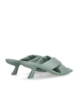 FERRAGAMO Crossover-strap High-heeled Sandals - Gray