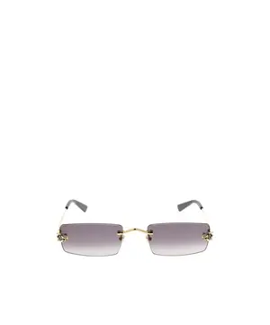 Cartier Rimless Rectangular Sunglasses - Gray