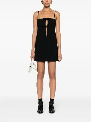 Celine Trapeze Mini Dress In Double Wool