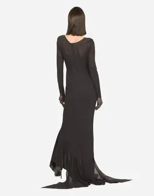 Dolce & Gabbana Long-sleeve Georgette Dress
