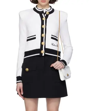 Balmain Long-sleeved Knitted Cardigan - Black