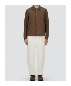 Herno Crinkled Shacket With Padded Lining - Brown
