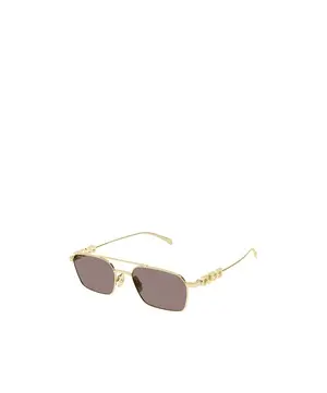 Gucci Rectangular Logo-detail Sunglasses - Gray