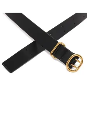 JIL SANDER Leather Belt With Buckle