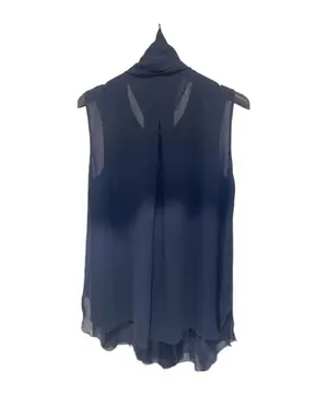 Max Mara Sleeveless Pleated Shirt With Bow Detail