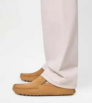 TOD'S Shearling Lined Suede Driving Slippers