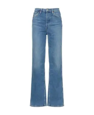 RE/DONE High-rise Straight Loose Jeans - Blue