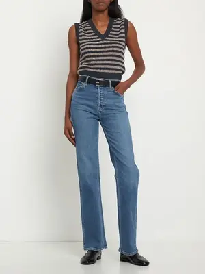 RE/DONE High-rise Straight Loose Jeans - Blue