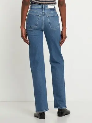 RE/DONE High-rise Straight Loose Jeans - Blue