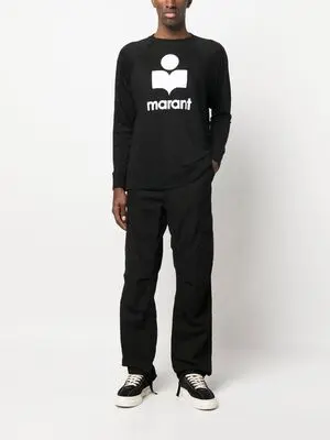 Isabel Marant Étoile Logo Printed Long-sleeved Sweatshirt