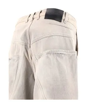 Attico High-waist Distressed Wide Leg Jeans