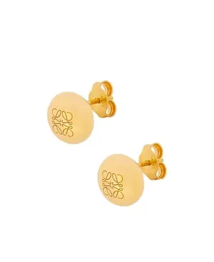 Loewe Loewe Anagram Pebble Stud Earrings Yellow