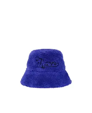 Marni Shearling Bucket Hat - Blue