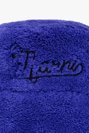 Marni Shearling Bucket Hat - Blue