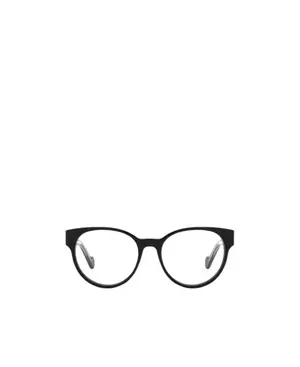 Moncler Round Frame Eyeglasses - Black