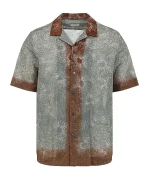 Dries Van Noten Embroidered Short-sleeved Shirt - Mint