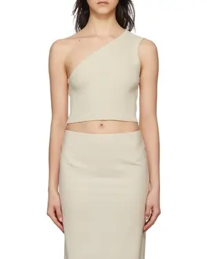 Jacquemus Asymmetrical Ribbed Knit Top