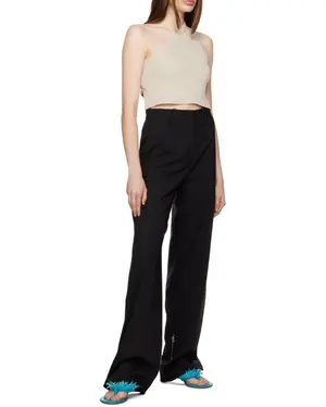 Jacquemus Asymmetrical Ribbed Knit Top