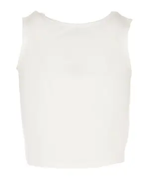R13 Distressed Cropped Tank Top With Cut-out Details - No