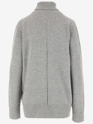 THE ROW Stepny High-neck Wool Sweater - Grey