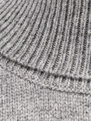 THE ROW Stepny High-neck Wool Sweater - Grey