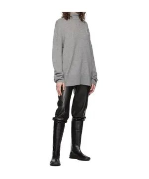 THE ROW Stepny High-neck Wool Sweater - Grey