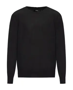 Theory Long-sleeved Crewneck Knit Jumper - Black