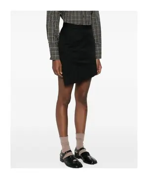 VIVIENNE WESTWOOD Asymmetric High-waisted Mini Skirt - Black