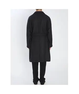 Tagliatore Belted Overcoat - Black