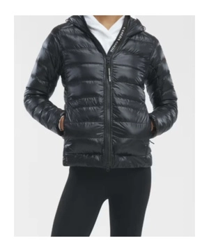 Canada Goose Logo Patch Hooded Padded Down Jacket - Black