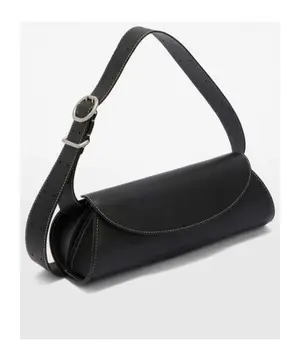 JIL SANDER Small Cannolo Shoulder Bag - Black