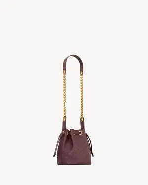Saint Laurent Cassandre Bucket Bag In Lambskin - Red