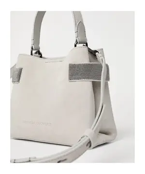 Brunello Cucinelli Embellished Leather Handbag