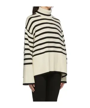 TOTEME Striped Turtleneck Knitted Sweater