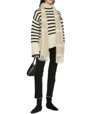 TOTEME Striped Turtleneck Knitted Sweater