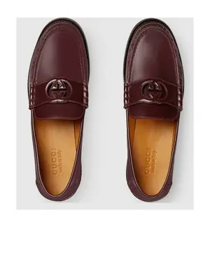 Gucci Interlocking G Loafers - Red