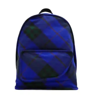 Burberry Shield Checkered Backpack - Blue
